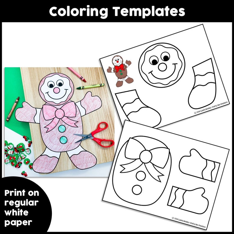 Gingerbread Man Craft Gingerbread Man Activities Christmas - Etsy