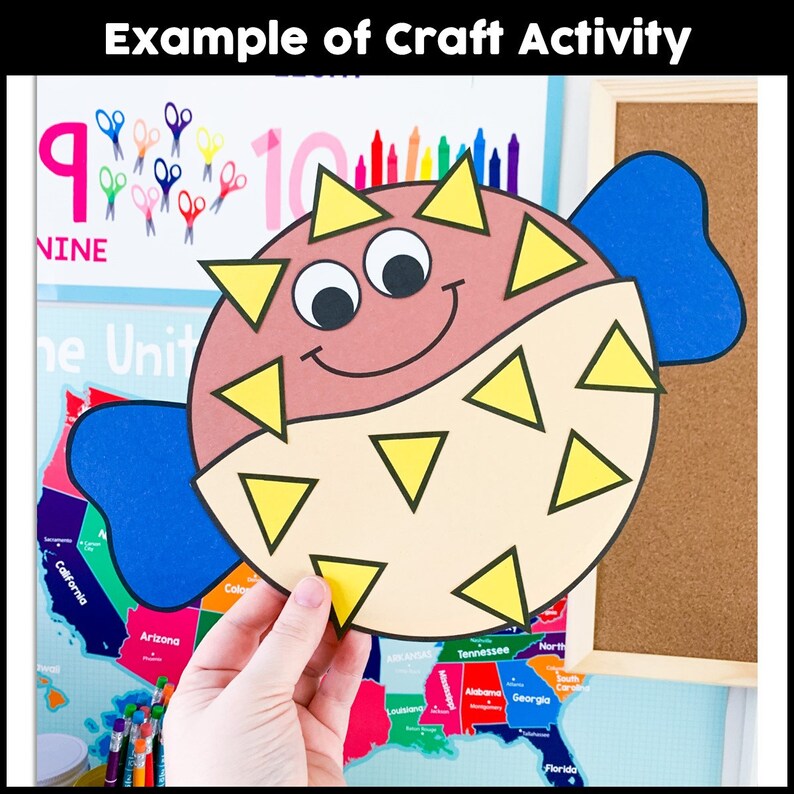 Pufferfish Craft Patterns | Ocean Animals Activity | Sea Life | Ocean ...