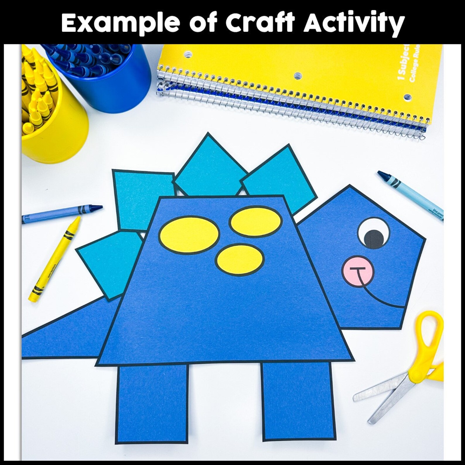 Dinosaur Shape Craft Template | Kindergarten | Preschool Activities ...