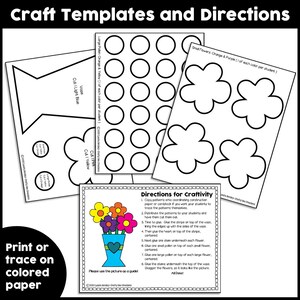 Spring Flowers Craft Template | Mothers Day Flower Bouquet | Spring ...