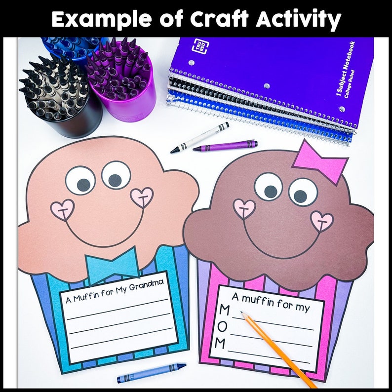 Muffin With Mom Craft | Mothers Day Craft Activities | Acrostic Poem ...