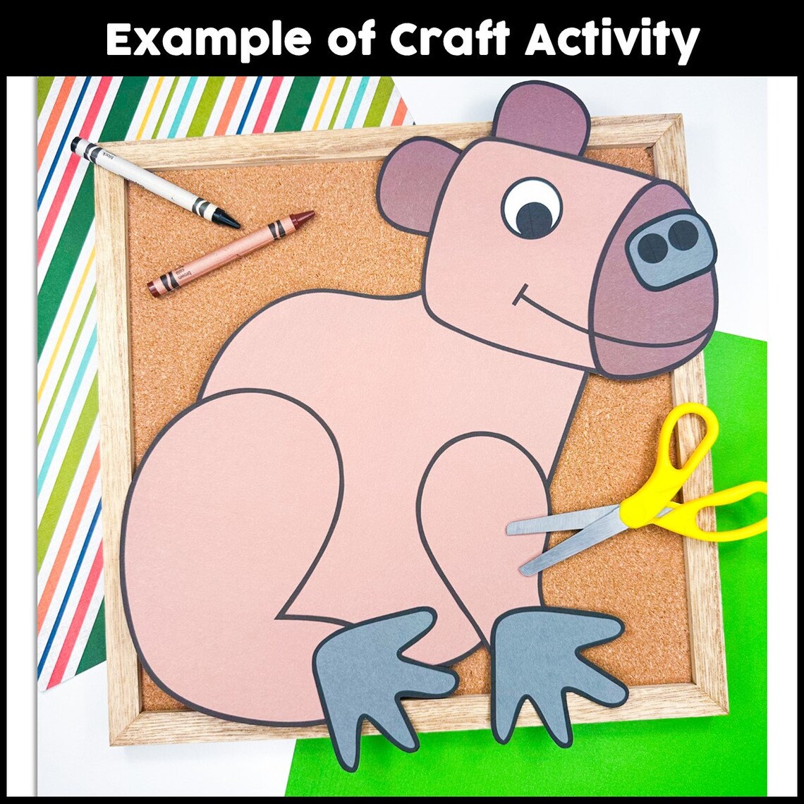 Capybara Craft | Rainforest | Jungle | Zoo Animals Craft Activities ...