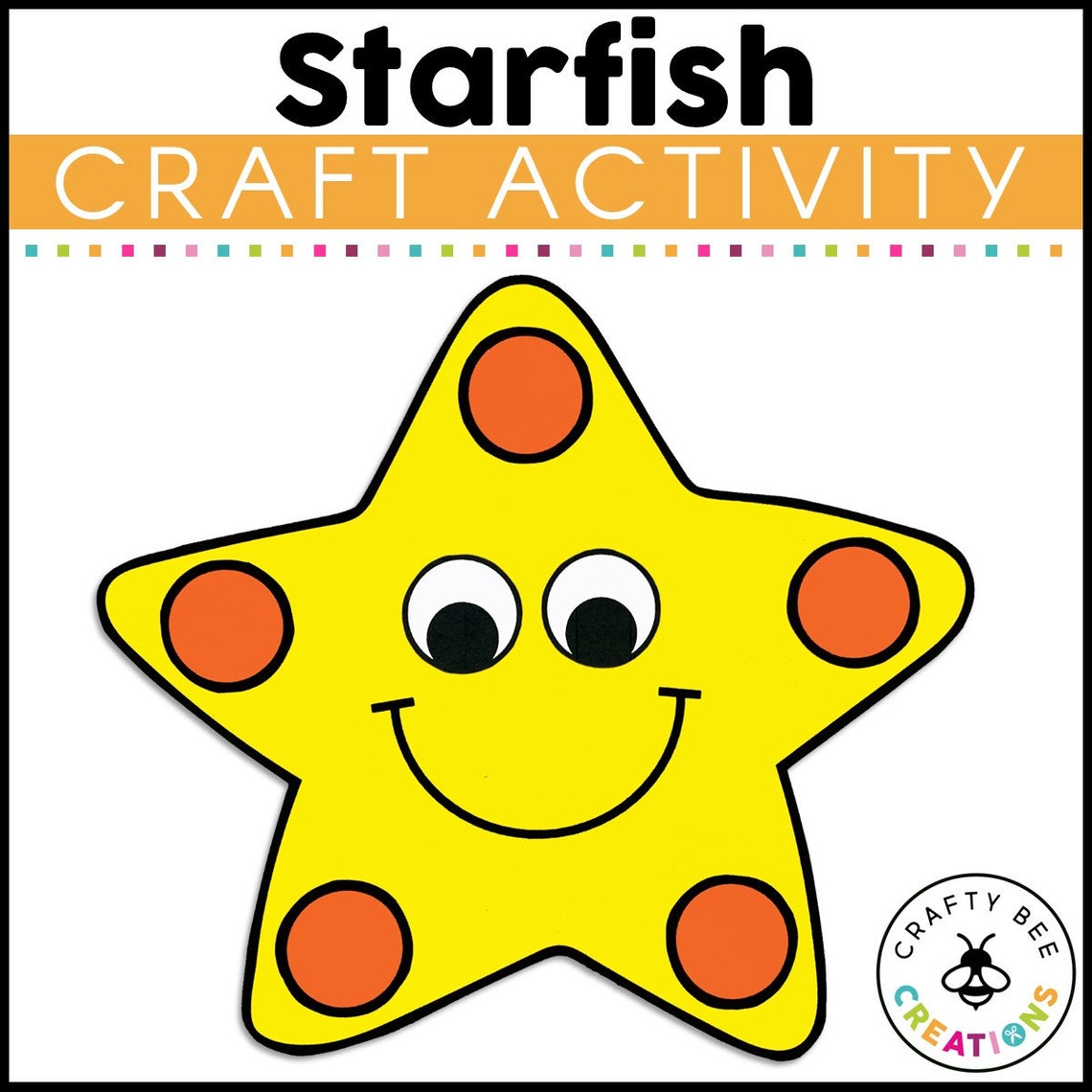 Starfish Craft Patterns | Ocean Animals Activity | Sea Life | Ocean ...