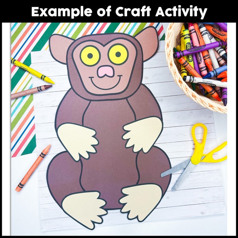 Tarsier Craft | Rainforest | Jungle | Zoo Animals Craft Activities ...