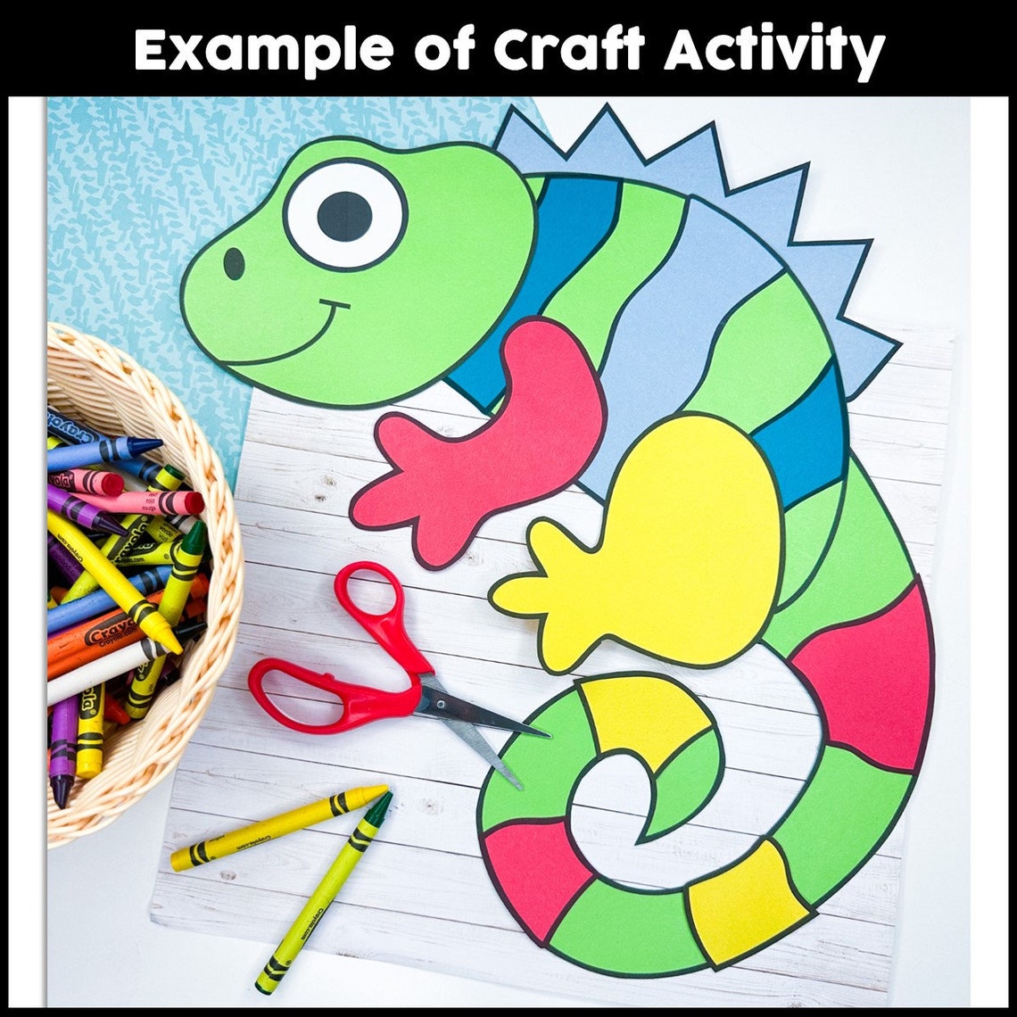 Chameleon Craft | Rainforest | Jungle | Zoo Animals Craft Activities ...