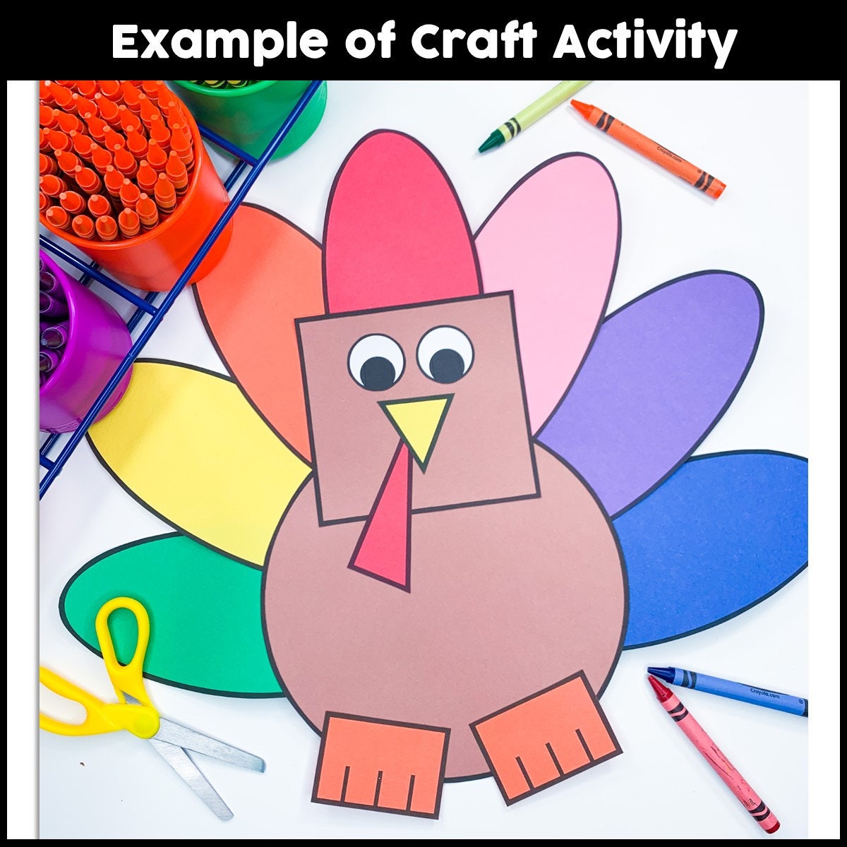 Turkey Craft | Shape Craft | Thanksgiving Craft | Turkey Activities ...