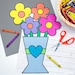 Spring Flowers Craft Template | Mothers Day Flower Bouquet | Spring ...