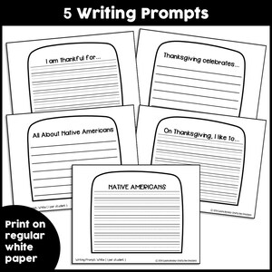 Native American Craft | Thanksgiving Writing Prompts | Thanksgiving ...