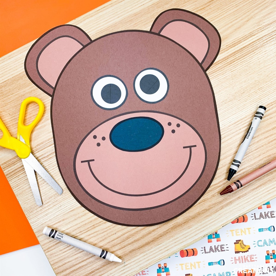 Bear Craft for Kids | Camping Craft for Kids | Bear Template | Bear ...
