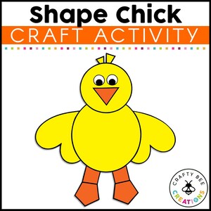 Shape Chick Craft Template | 2d Shapes | Life Cycle of a Chicken | Farm ...