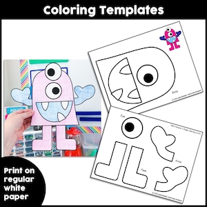 Monster Craft for Kids | Halloween Craft for Kids | Monster Template ...