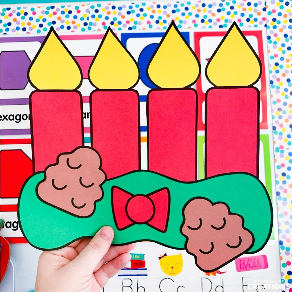 Advent Wreath Craft | Holidays Around the World Craft | Christmas ...