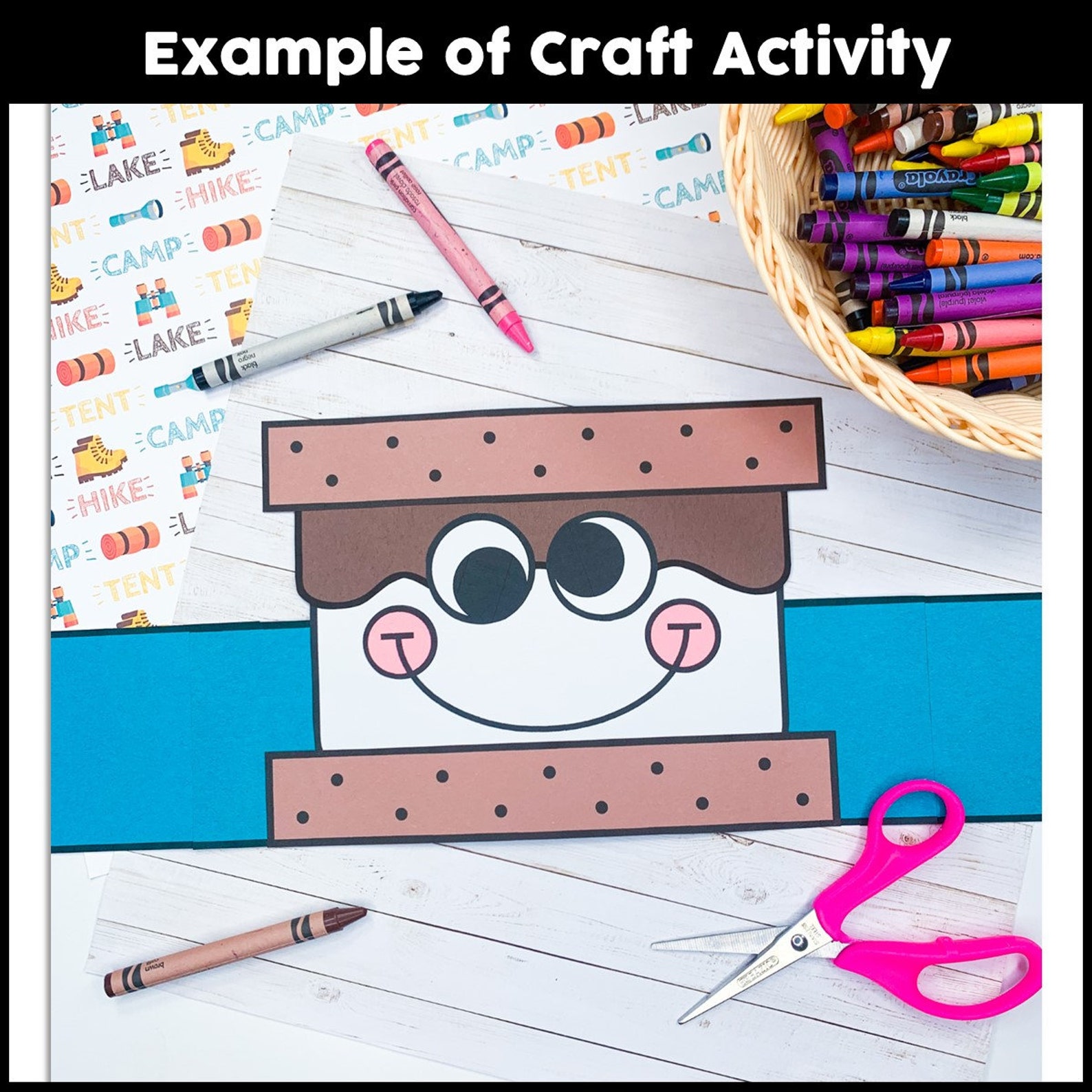 Smores Hat Craft for Kids | Hat Template | Hat Pattern | Camping ...
