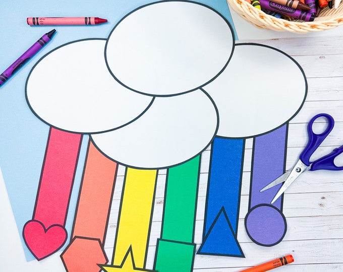 3D Rainbow Craft Template to Help Kids Learn Rainbow Colors, Printable ...