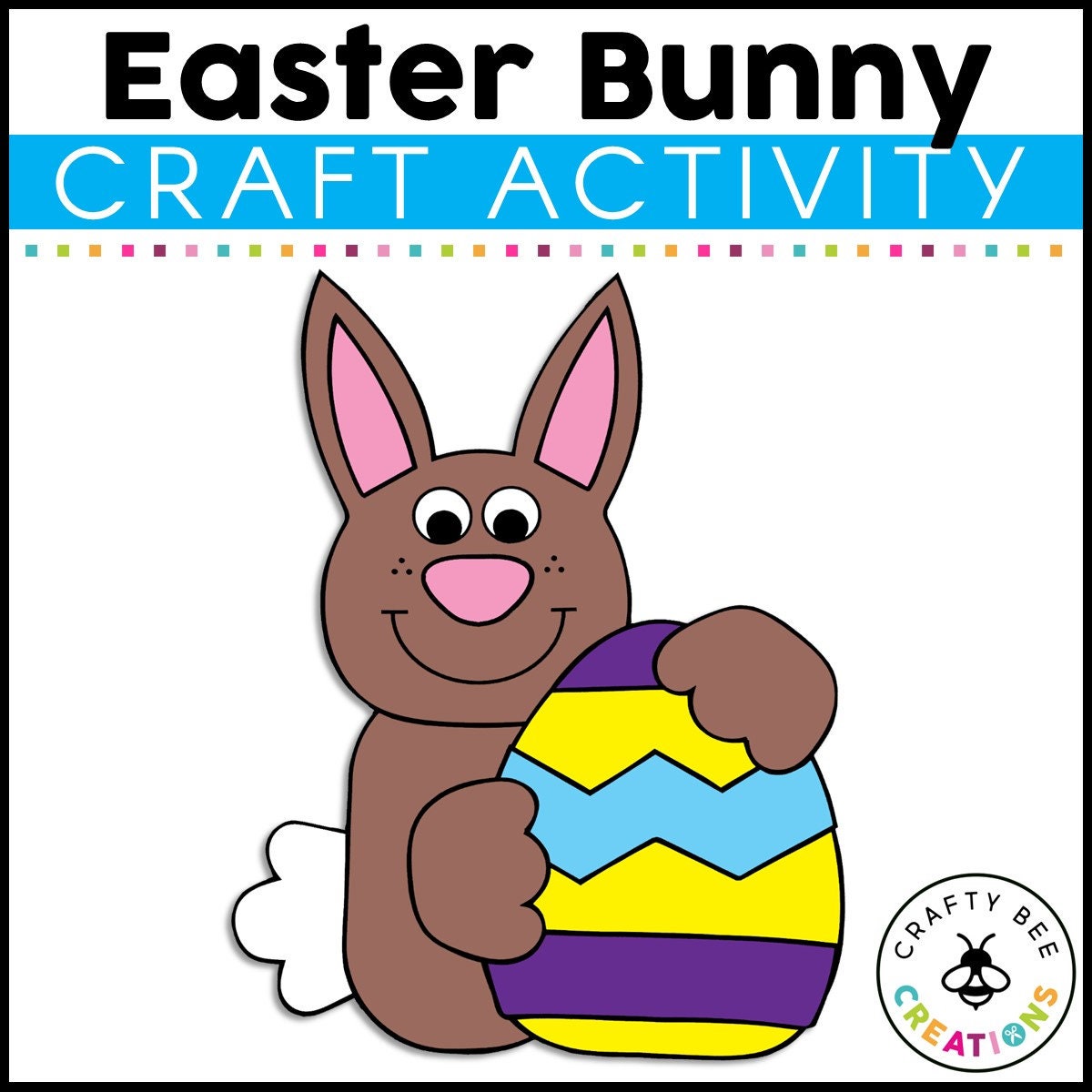 Easter Bunny Egg Craft Template | Printable Spring Bulletin Board Ideas ...