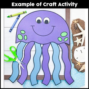 Jellyfish Craft Patterns | Ocean Animals Activity | Sea Life | Ocean ...