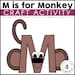 Letter M Craft Patterns | Monkey Craft | Alphabet Crafts | Uppercase ...