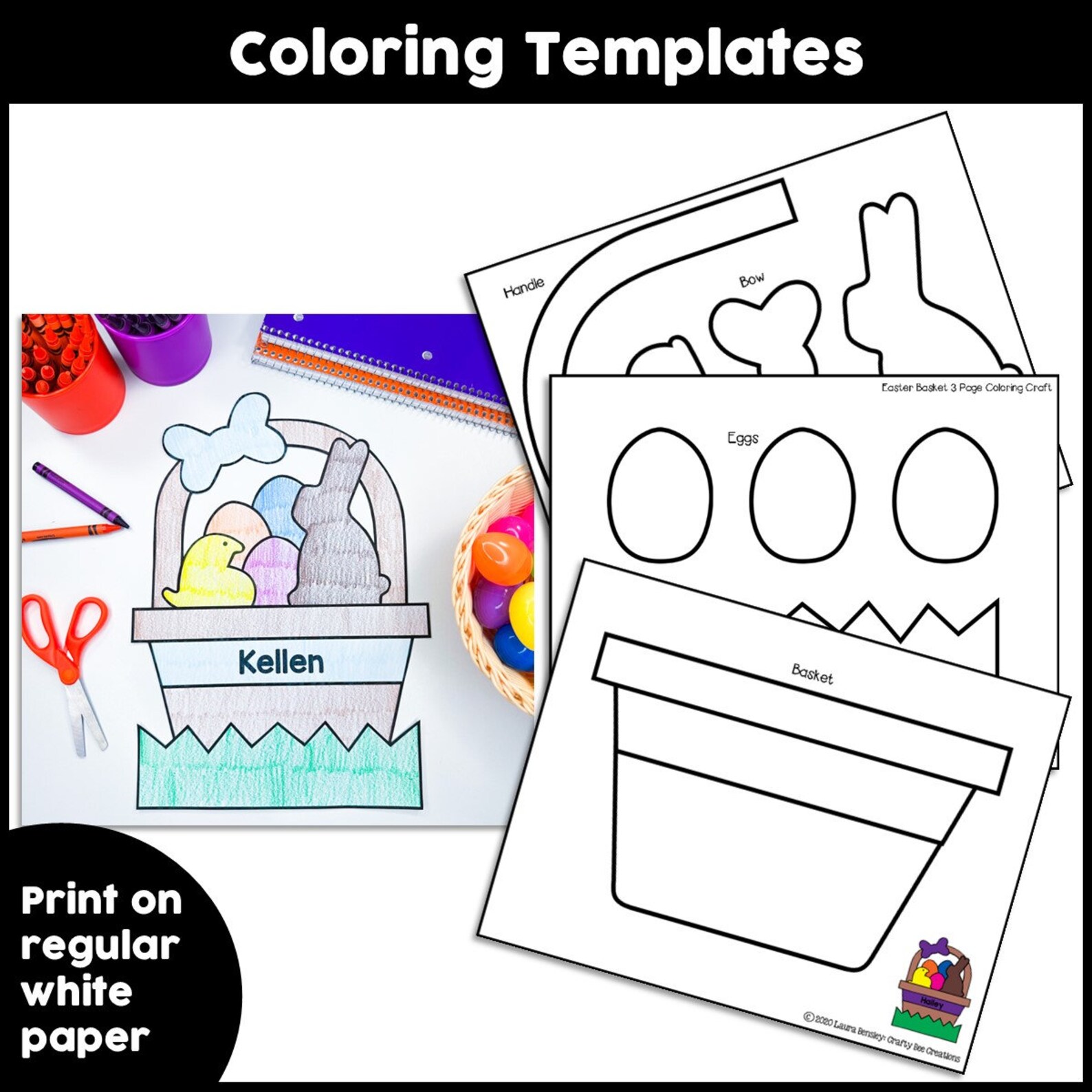 Easter Basket | Printable Spring Craft | March Craftivity | Bulletin ...