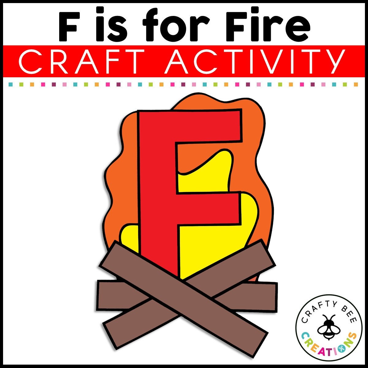 Letter F Craft Patterns | Fire Craft | Alphabet Crafts | Uppercase ...