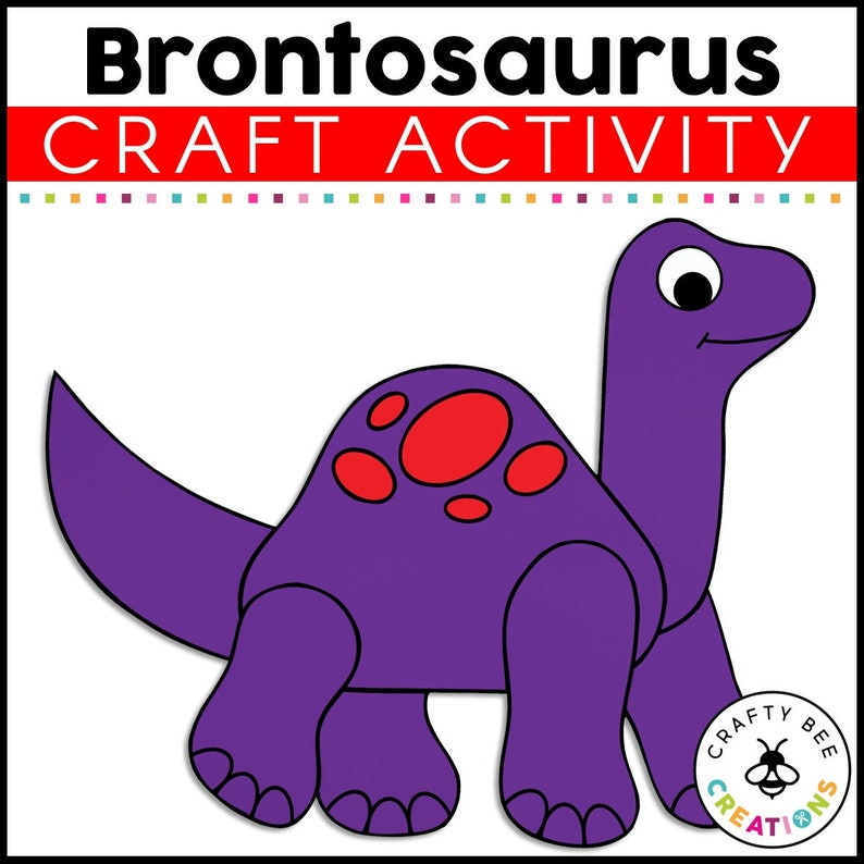 Dinosaur Craft for Kids Brontosaurus Craft Template Dinosaur Pattern ...