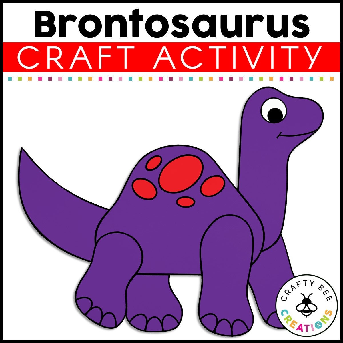Dinosaur Craft for Kids Brontosaurus Craft Template Dinosaur Pattern ...