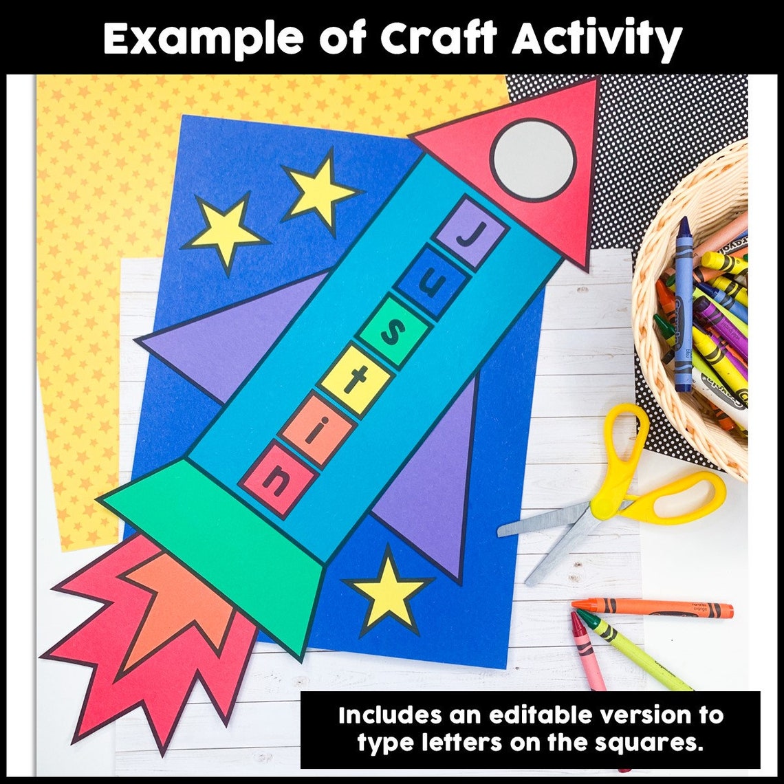 Rocket Name Craft | Back to School Activities | Bulletin Board | Space ...