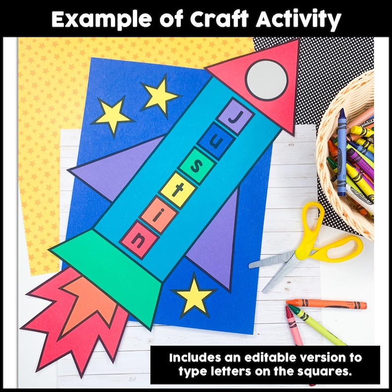 Rocket Name Craft | Back to School Activities | Bulletin Board | Space ...