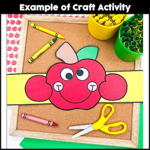 Apple Hat Craft Template | September Activities | Fall Activity | Back ...