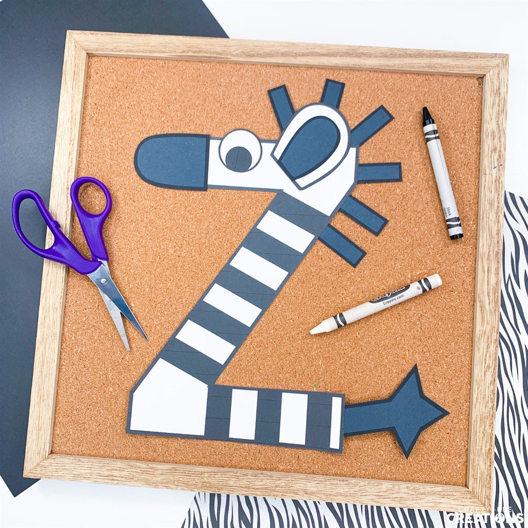 Letter Z Craft Patterns | Zebra Craft | Alphabet Crafts | Uppercase ...