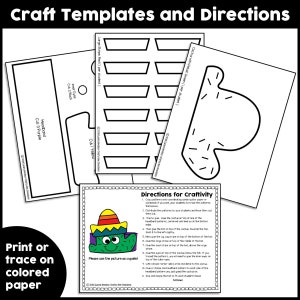 Cinco De May Cactus Hat Template Craft | Crown | Headband | Preschool ...