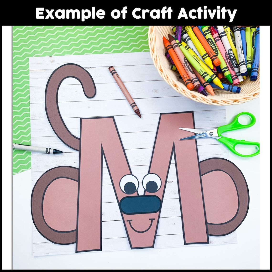 Letter M Craft Patterns | Monkey Craft | Alphabet Crafts | Uppercase ...