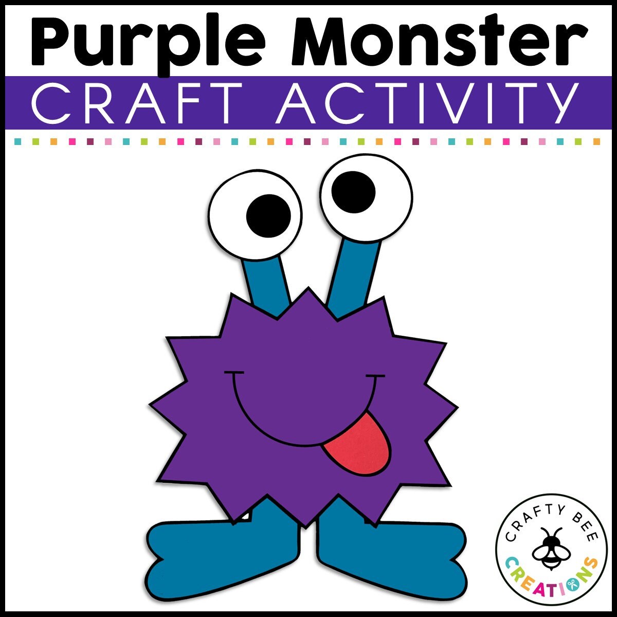 Monster Craft for Kids | Halloween Craft for Kids | Monster Pattern ...