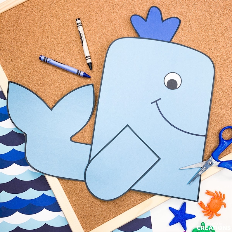 Whale Craft Patterns | Ocean Animals Activity | Sea Life | Ocean ...