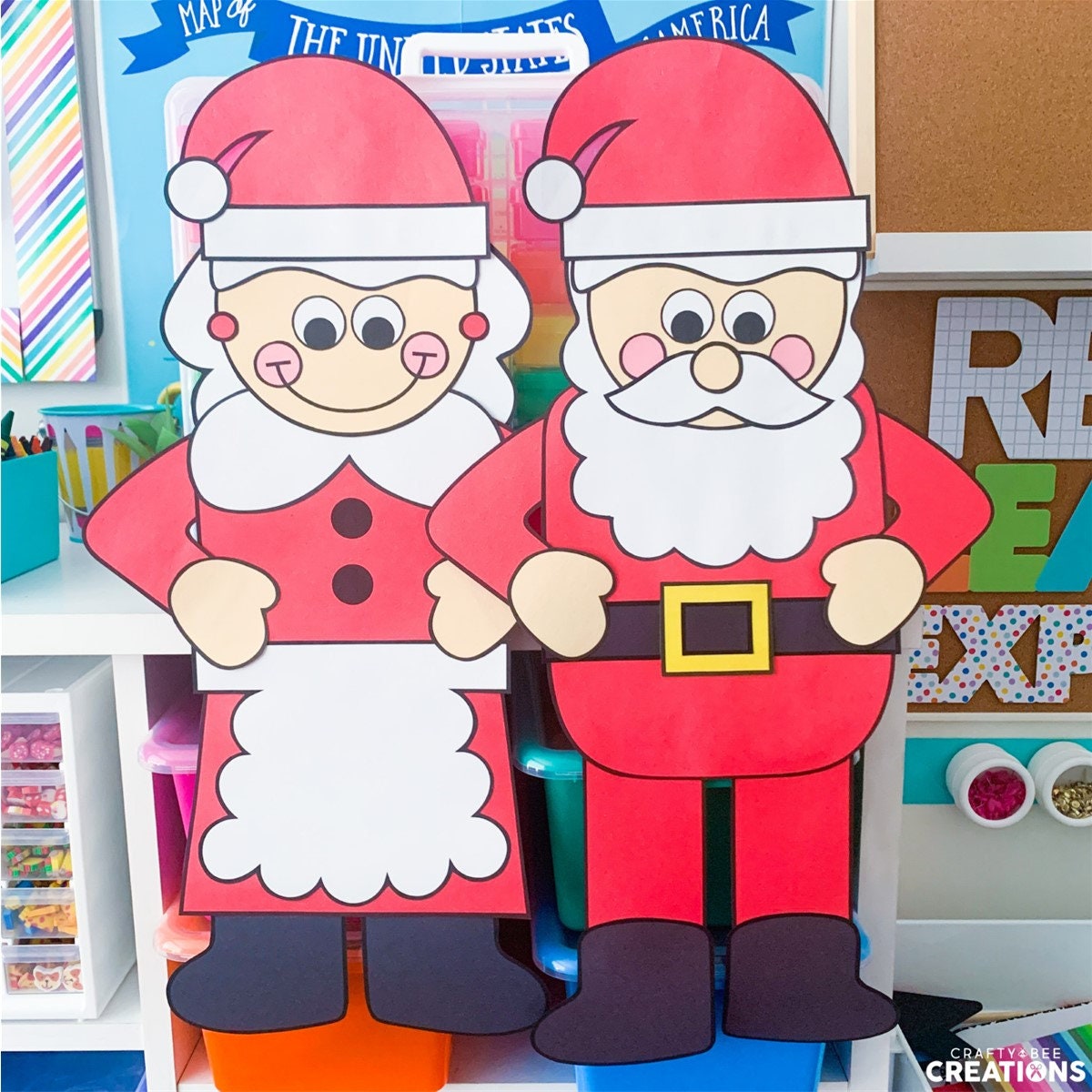 Santa Craft Polar Express Craft Activities Christmas - Etsy