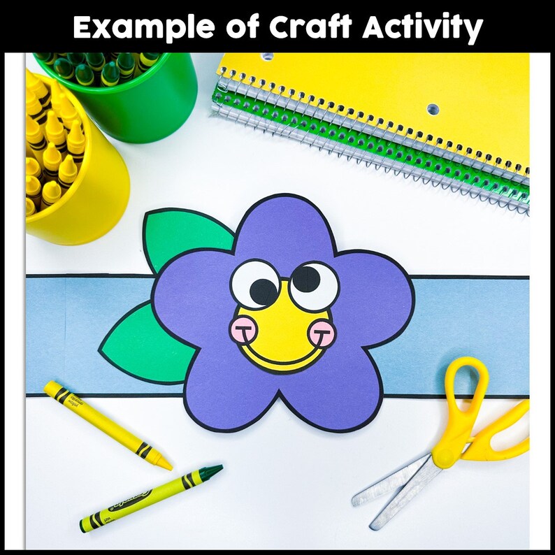 May Day Hat Craft Flower Headband Template Spring Kindergarten Crown ...