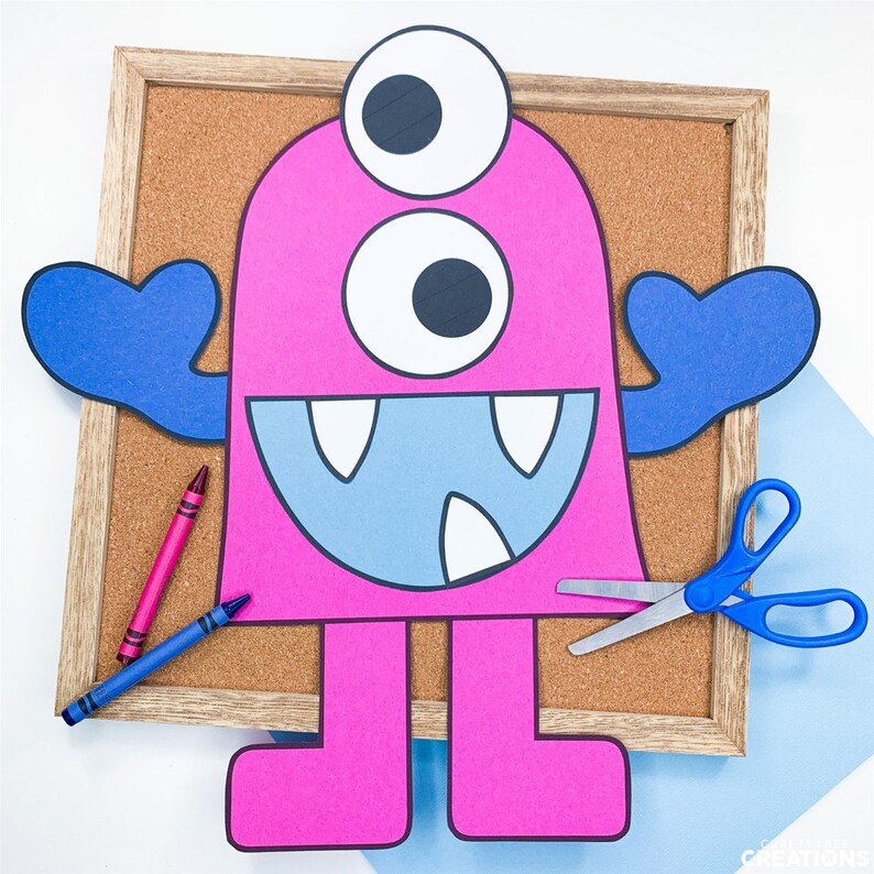 Monster Craft for Kids | Halloween Craft for Kids | Monster Template ...
