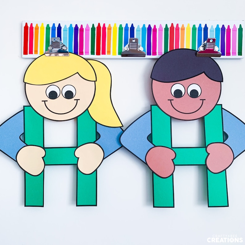 Letter H Craft Patterns Hug Craft Alphabet Crafts - Etsy