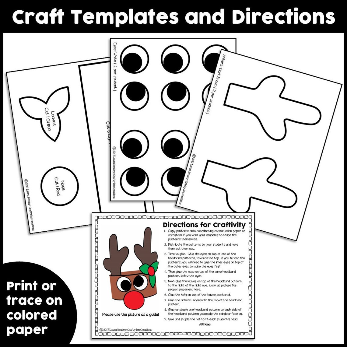 Reindeer Hat Craft for Kids | Christmas Hat Craft | Reindeer Hat ...