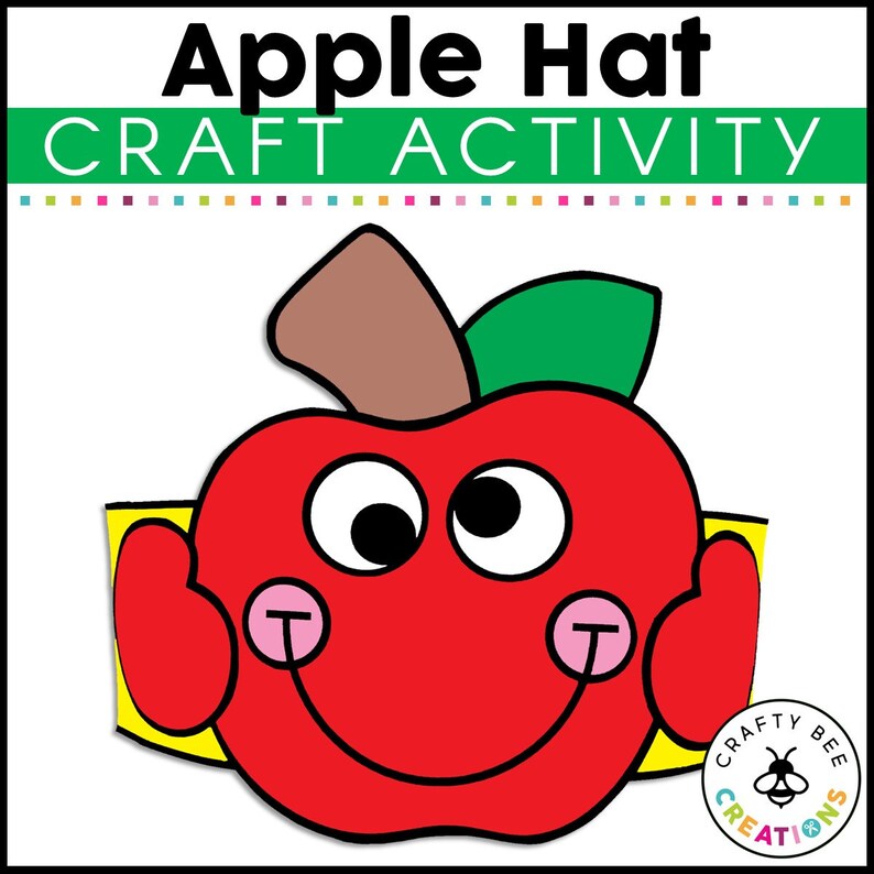 Apple Hat Craft Template | September Activities | Fall Activity | Back ...
