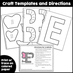 Letter E Craft Patterns | Elephant Craft | Alphabet Crafts | Uppercase ...