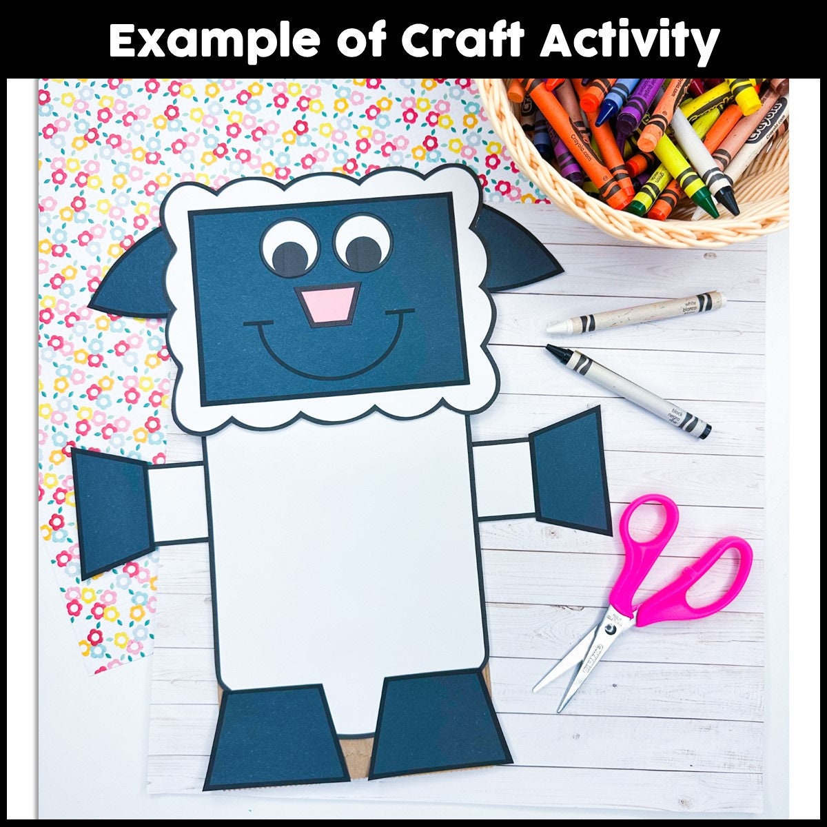 Lamb Craft Template Farm Animal Activities Easter Spring Paper Bag ...