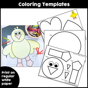 Shape Chick Craft Template | 2d Shapes | Life Cycle of a Chicken | Farm ...