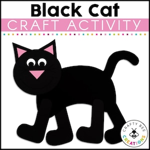 Black Cat Craft | Halloween Craft | Halloween Activities | Halloween ...
