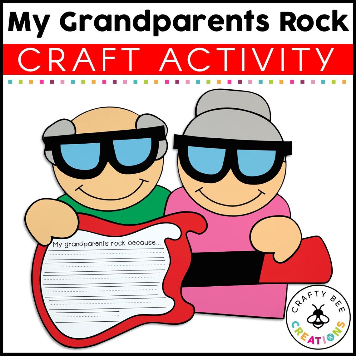 Grandparents Day Craft 100th Day of School Project Grandparents Rock ...