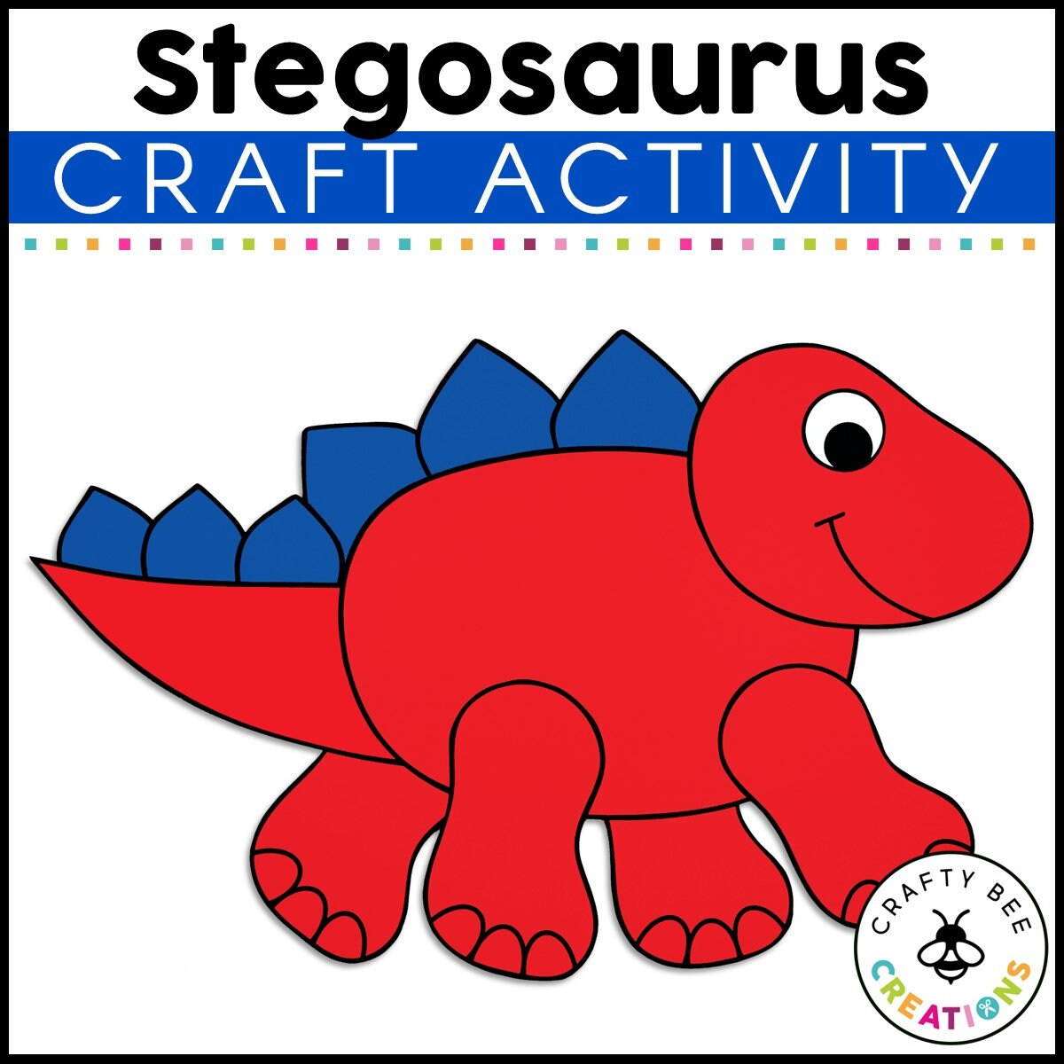 Dinosaur Craft for Kids | Stegosaurus Craft | Dinosaur Pattern ...