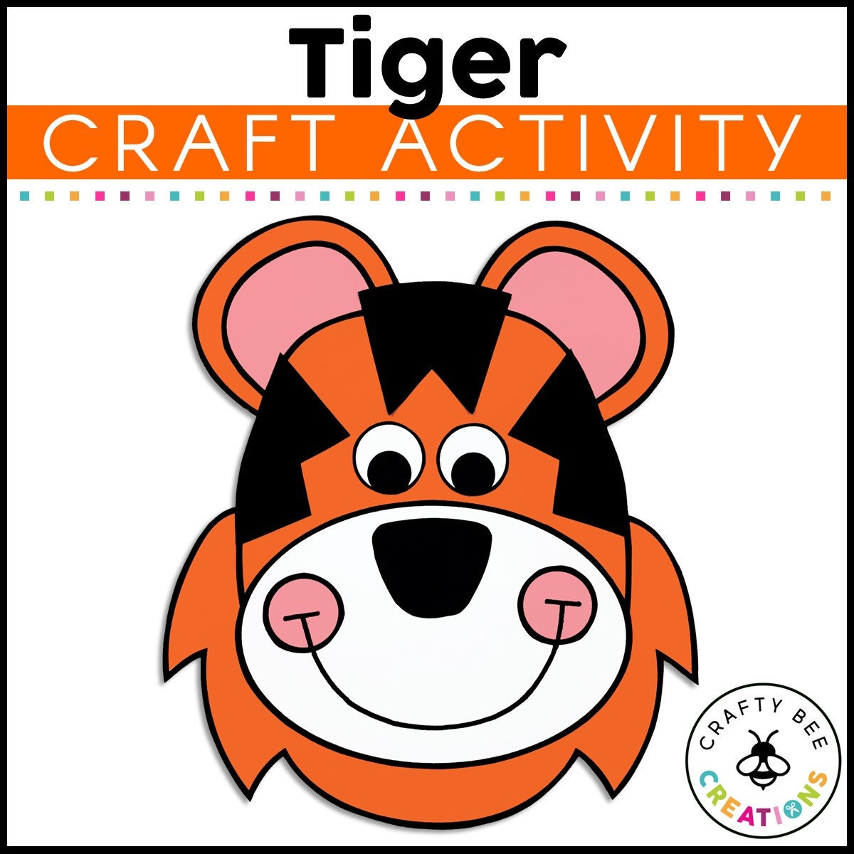 Tiger Craft Patterns | Zoo Animal Craft | Zoo Animal Activities ...