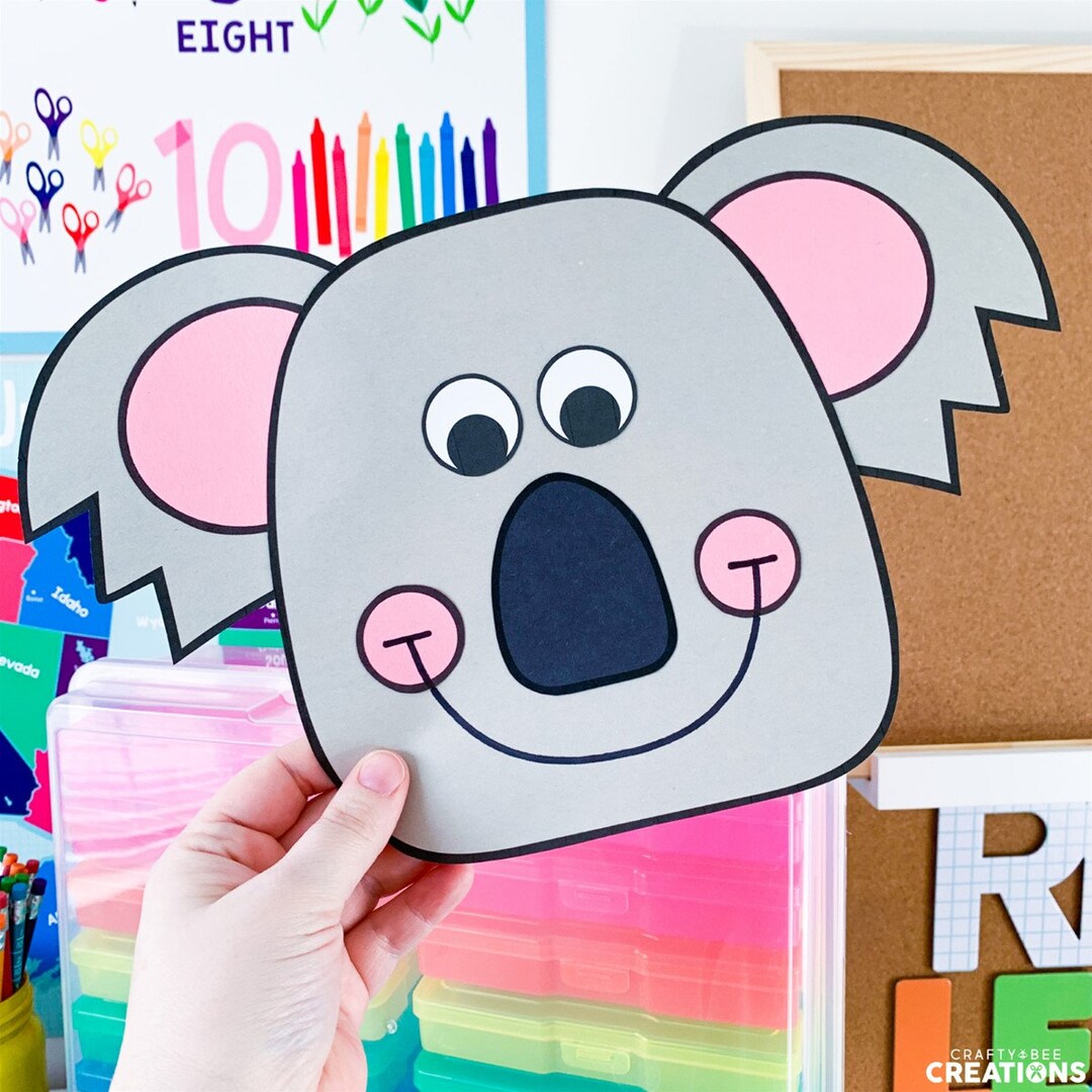 Koala Craft Patterns | Zoo Animal Craft | Zoo Animal Activities ...