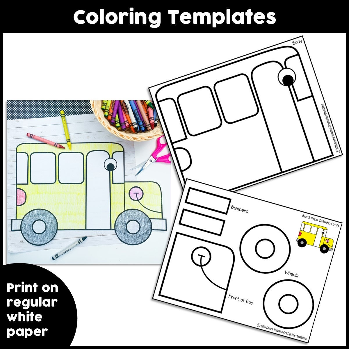 School Bus Craft for Kids | Transportation Crafts | Back to School ...
