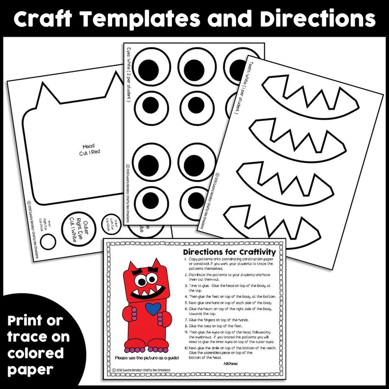 Love Monster Craft | Valentines Day Activity | Book Craft | October ...