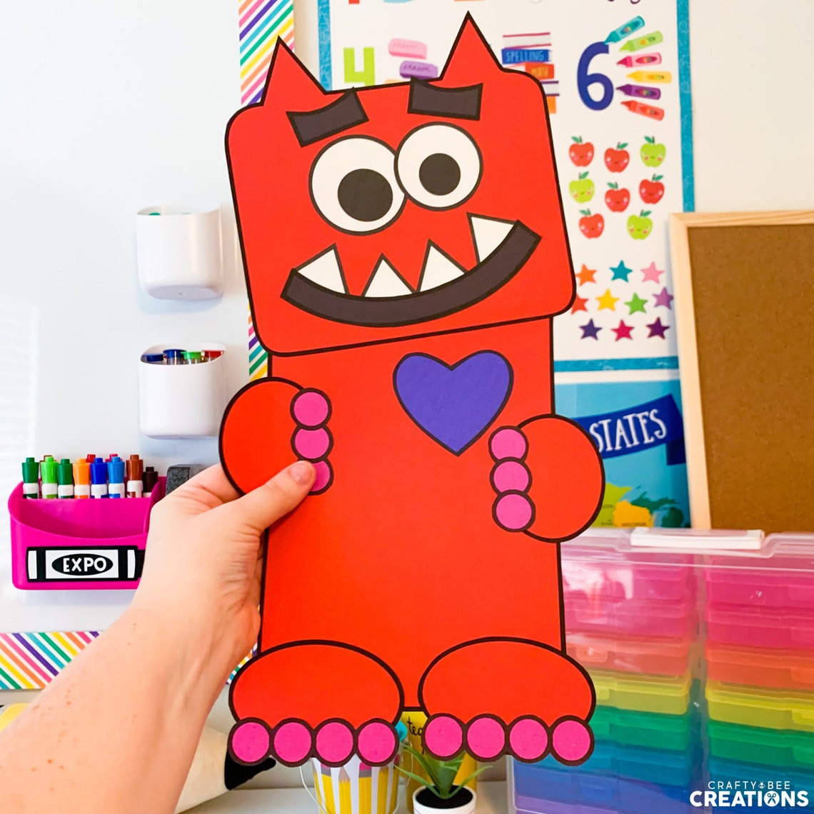 Love Monster Craft | Valentines Day Activity | Book Craft | October ...
